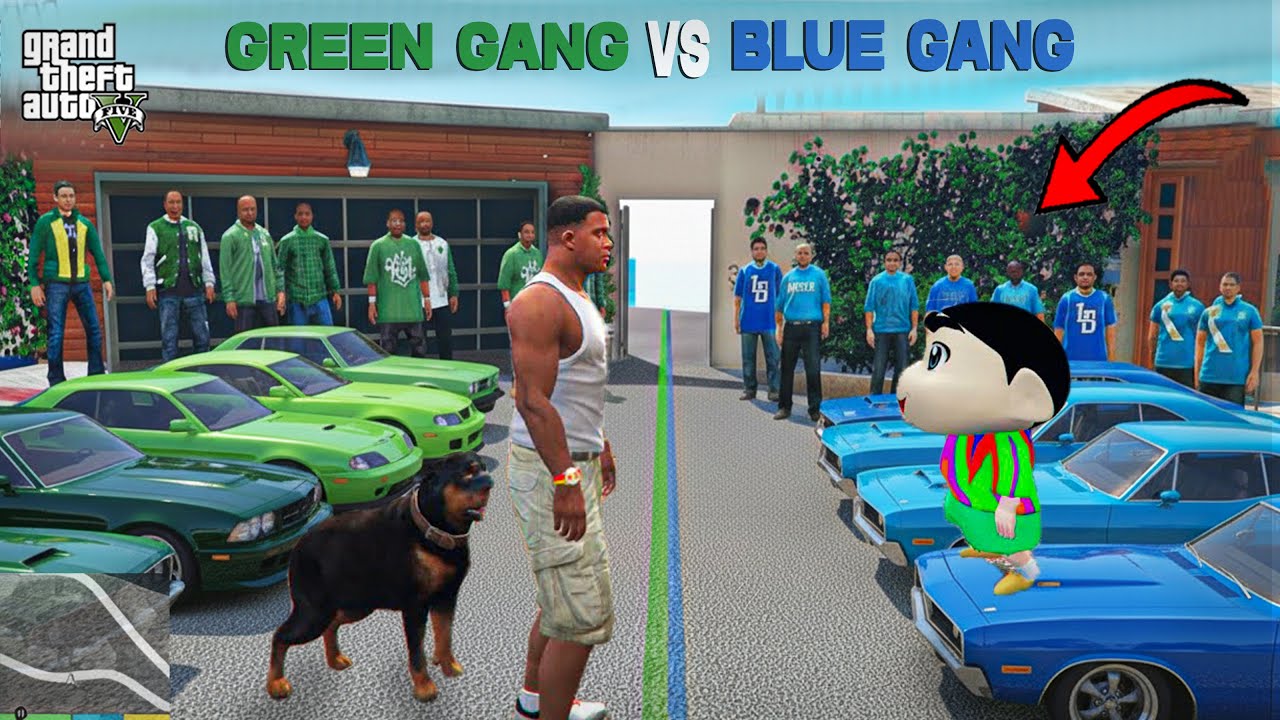 Franklin Green Gang Vs Shinchan Blue Gang Car Collection Challenge In ...