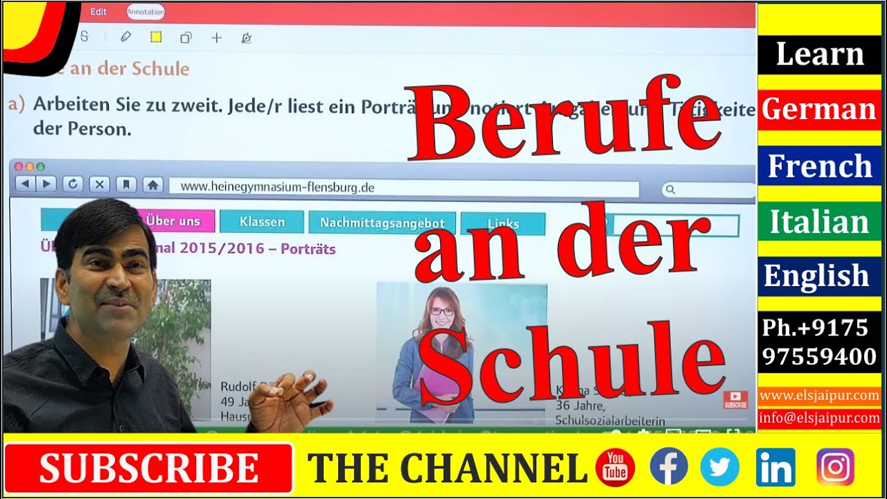 Learn German | Berufe an der Schule | Lesen B1 - YouTube