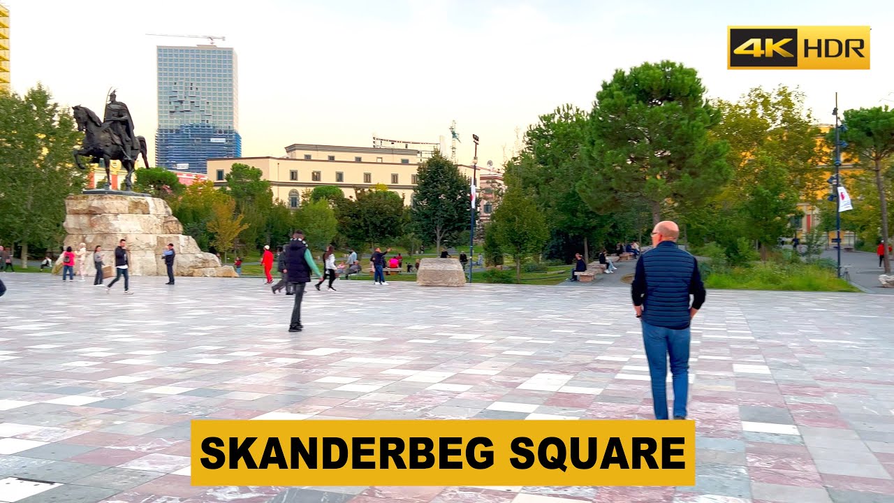 Sheshi Skënderbej Tiranë ,Skanderbeg Square Tirana // English Subtitles ...
