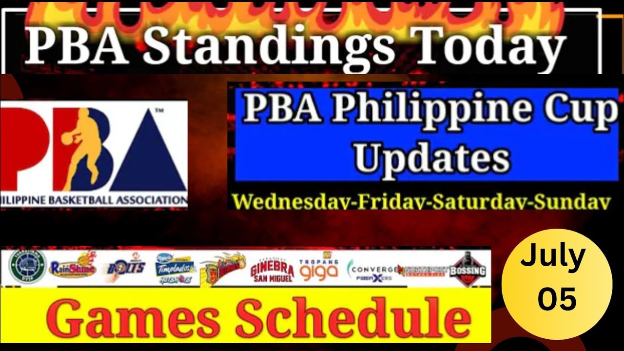 PBA STANDINGS TODAY | PBA GAME RESULTS JULY 4,2025 | PBA GAME SCHEDULE ...