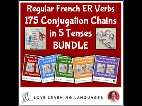 Primary French Teacher: Regular French ER Verbs Conjugation Chains ...
