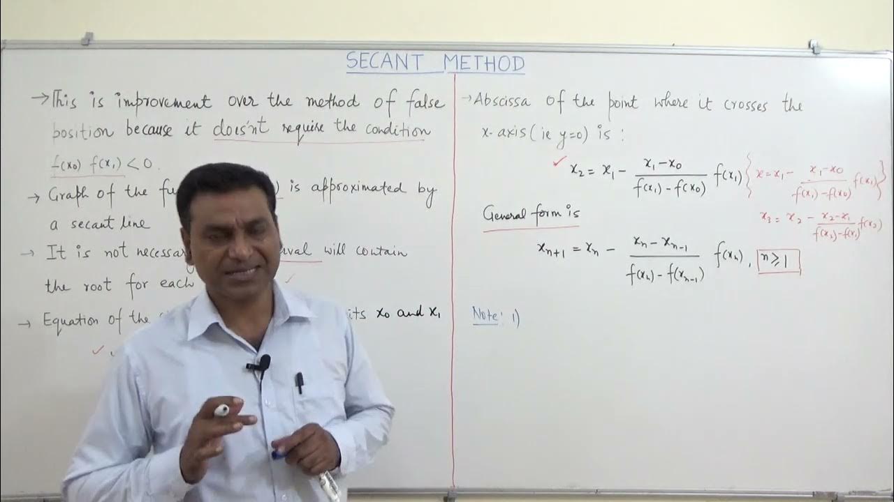 5. Secant Method | Finding Roots | Numerical Computing - YouTube
