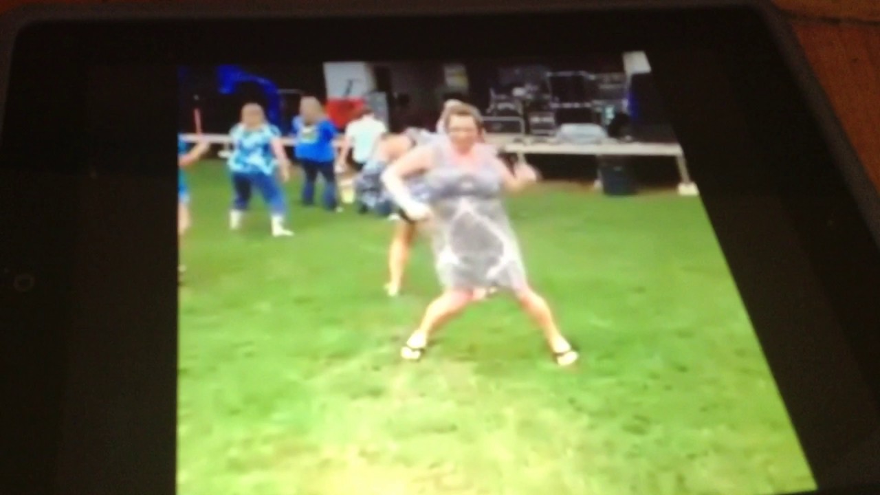 Crazy lady doing the chicken dance weirdly - YouTube