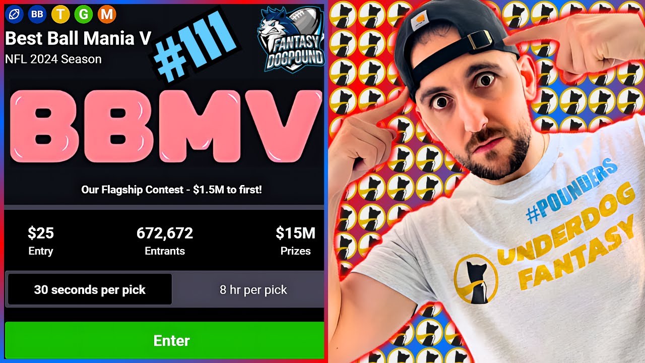 Best Ball Mania 5 Draft #111 | Underdog Fantasy Live Draft - YouTube