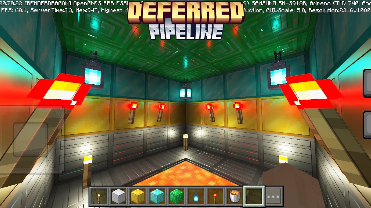 Deferred Technical Preview || on max settings || Minecraft Pe 1.20.70 ...