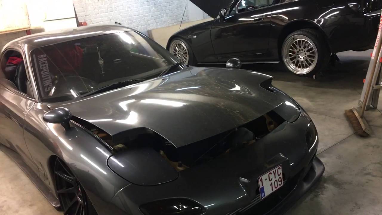 Home made Mazda Rx-7 swap - YouTube
