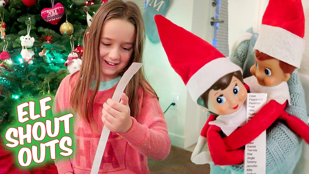 Elf on the Shelf Give YOUR Elves Shout Outs! Day 19 - YouTube