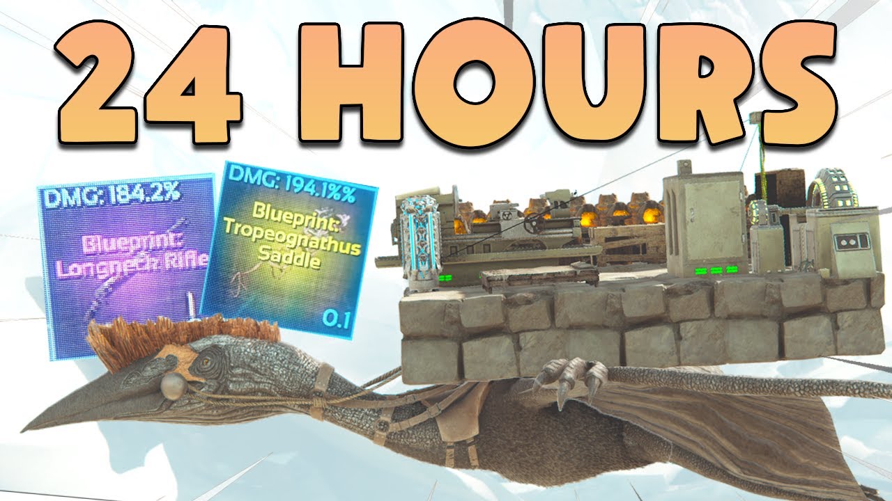 I Survived 24 Hours SOLO On A Quetz Sky Base ARK - YouTube