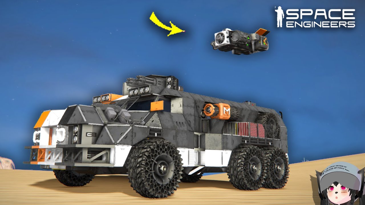 This Survival Exploration SUV Carries a Scout Drone, Space Engineers ...