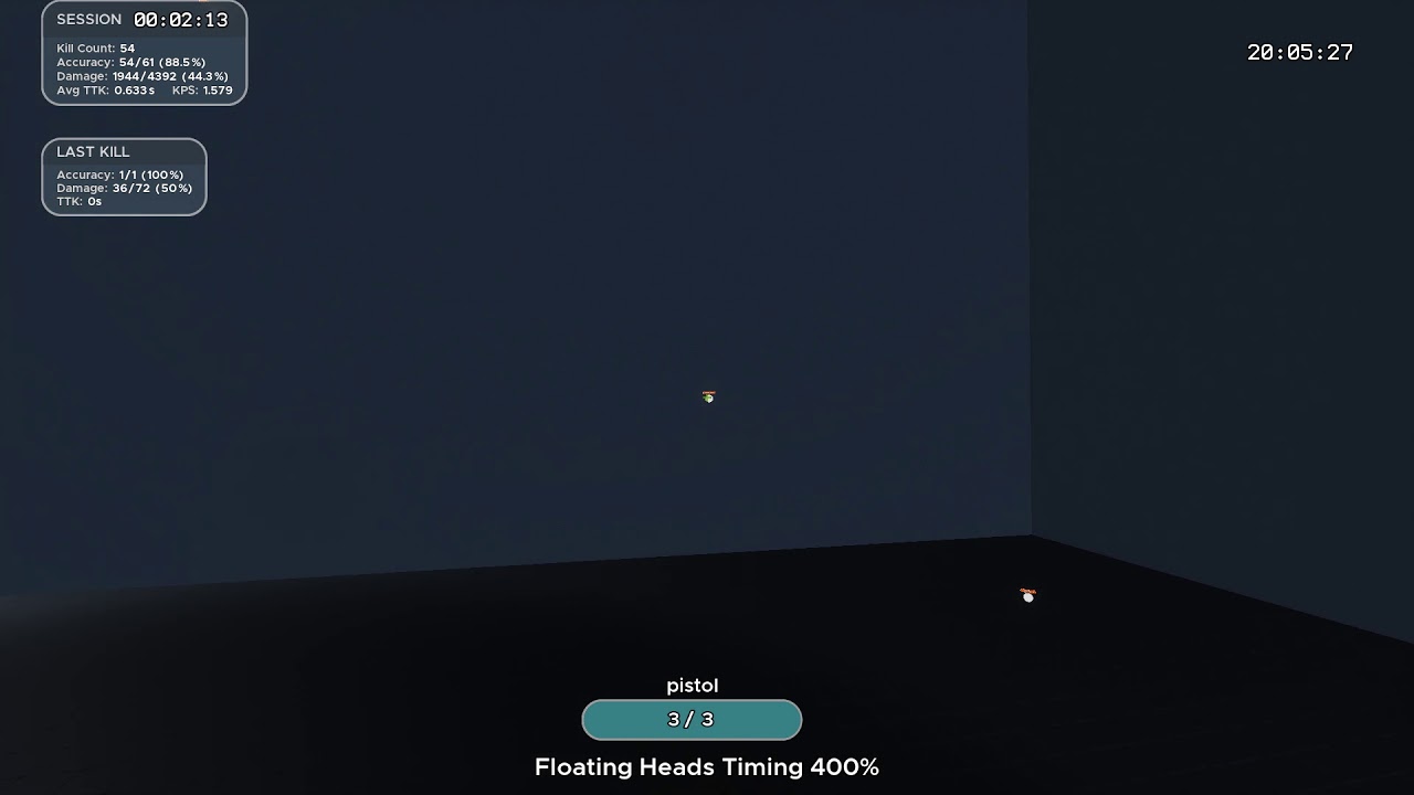 Floating heads timing 400% 3456 - YouTube