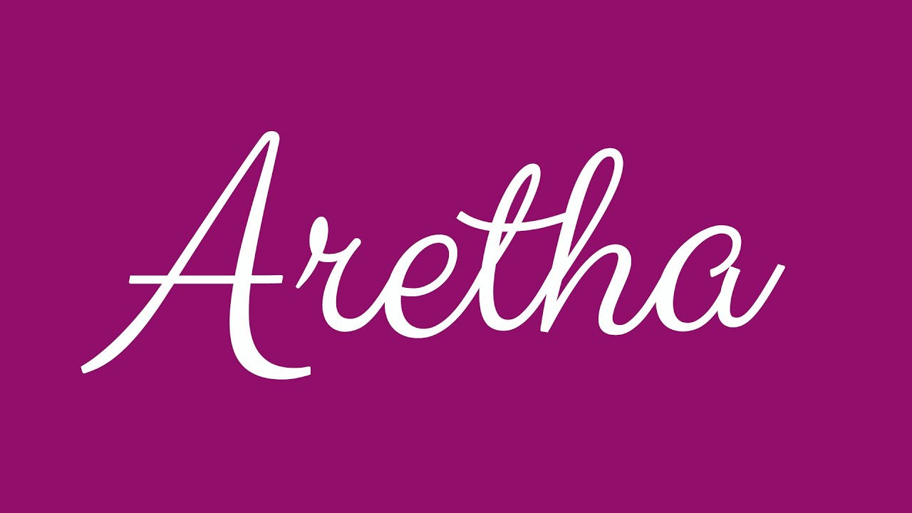 Learn how to Sign the Name Aretha Stylishly in Cursive Writing - YouTube