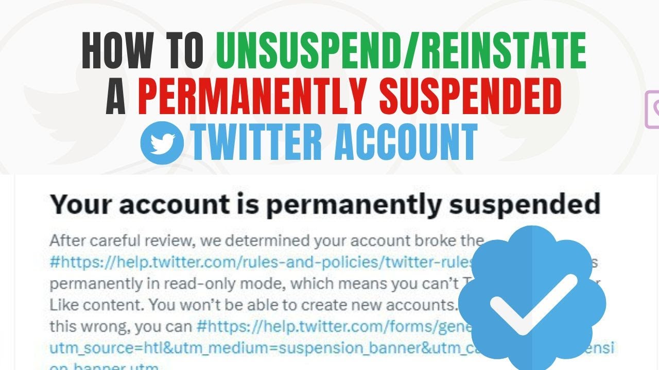How to recover suspended twitter account - YouTube