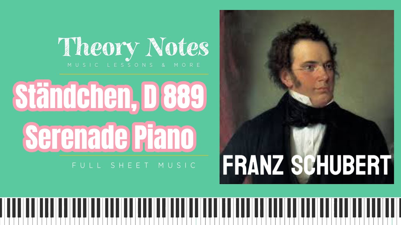 Franz Schubert Serenade (Ständchen D889) Intermediate Piano Tutorial with Sheet Music - YouTube