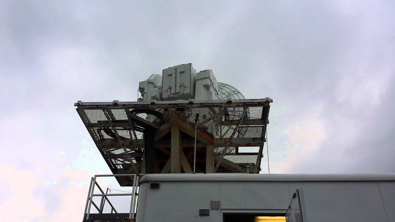 TPQ-39 Weather Radar Rotating on Building E-134 - YouTube