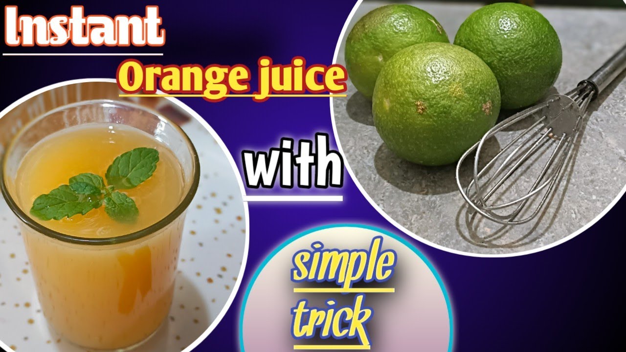 #Instant orange juice with simple trick/ ఈ ట్రిక్ తో సింపుల్ గా 🥤 ...
