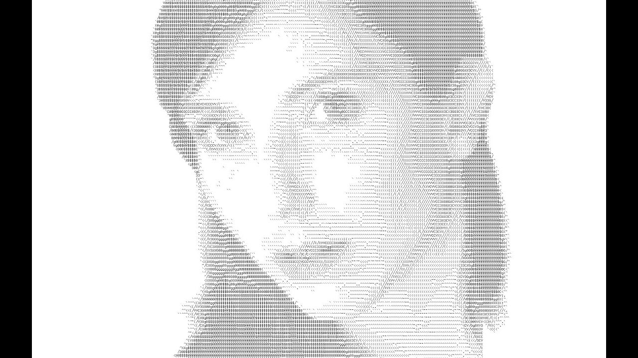 ASCII video wall effect - YouTube