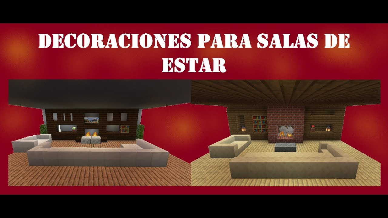 DISEÑOS DE SALAS DE ESTAR - MINECRAFT - YouTube