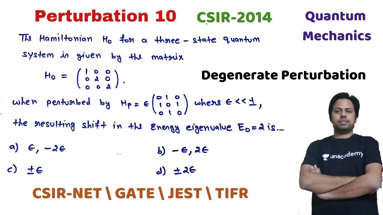 Perturbation Question 10 Csir 2014 Degenerate Perturbation Theory perturbation-question-10-csir-2014-degenerate-perturbation-theory