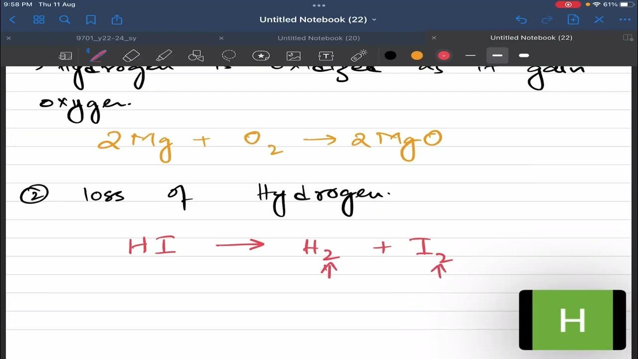 Redox Reactions (part-1) O-Levels Chemistry - YouTube