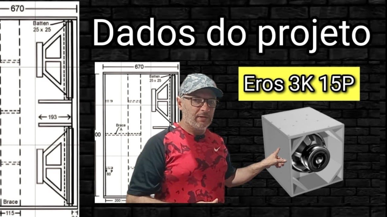 Projeto de caixa para Eros Target Bass 3K-15P Planar Horn falante ...