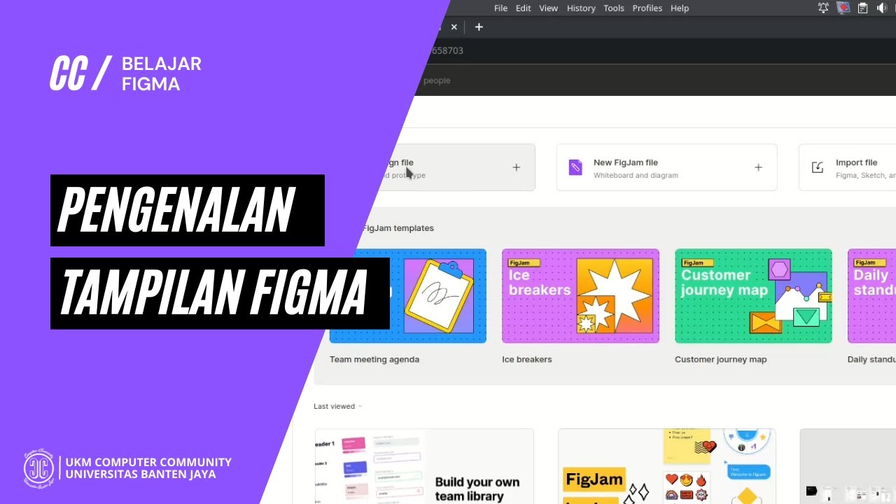 Belajar Figma Dasar : 02 Pengenalan tampilan Figma - YouTube