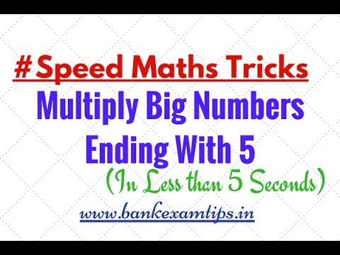 Multiplication Tricks To Multiply Numbers Ending With 5 |Speed Maths ...
