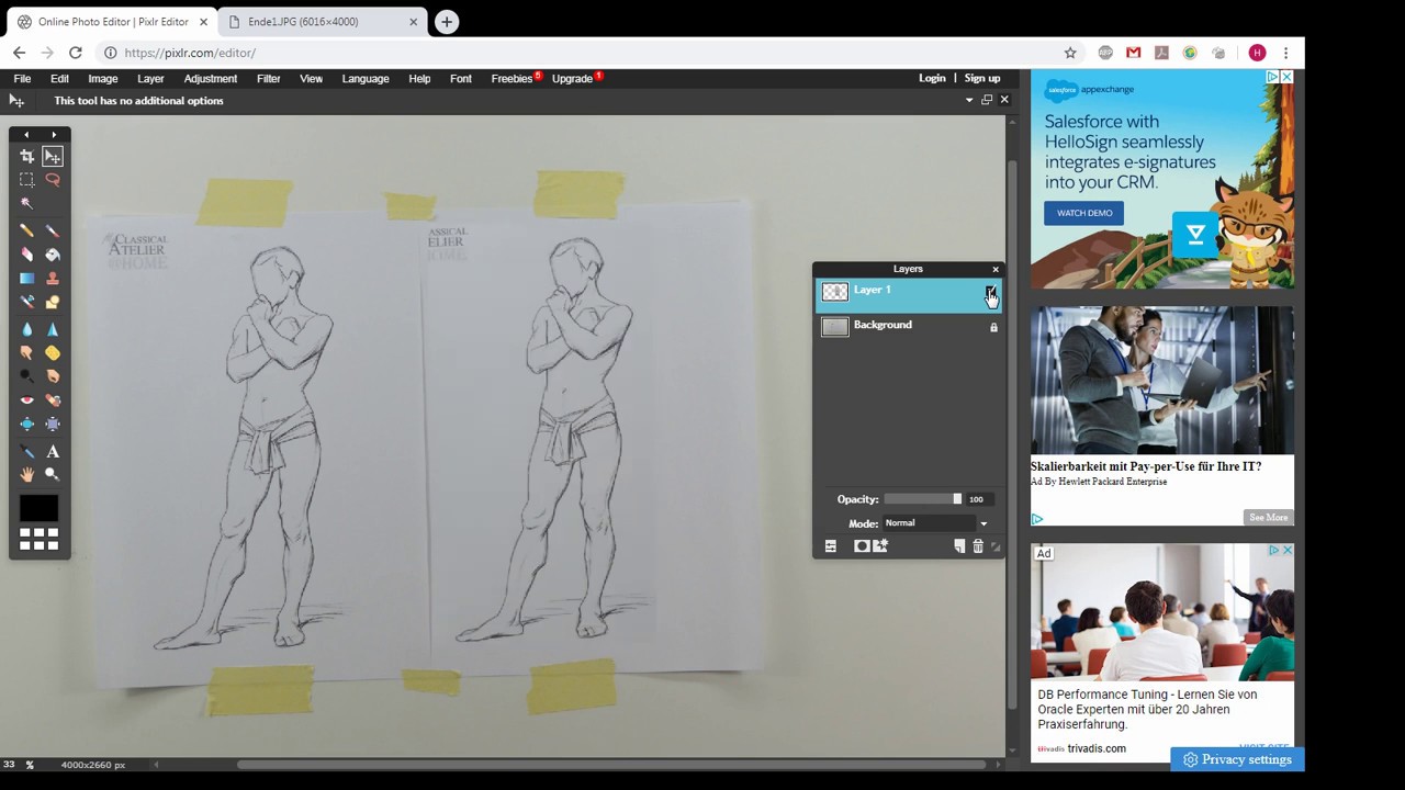 How to compare your drawing with the Bargue reference with PIXLR for ...