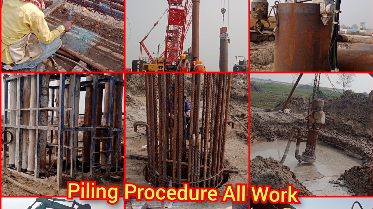 Piling Procedure || All Process Processing in machilipatnam port || Piling kaise hoti hai - YouTube