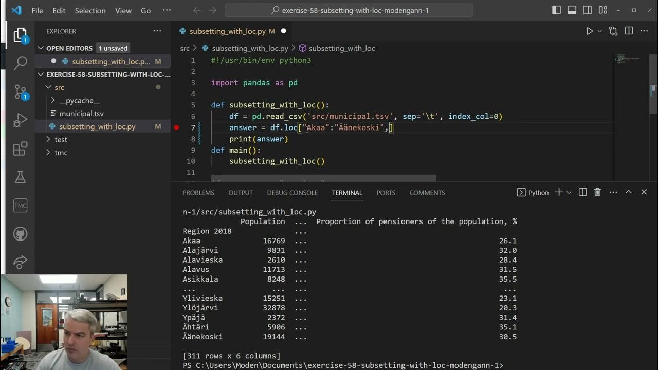 DAwP - 58: Subsetting with Loc - YouTube