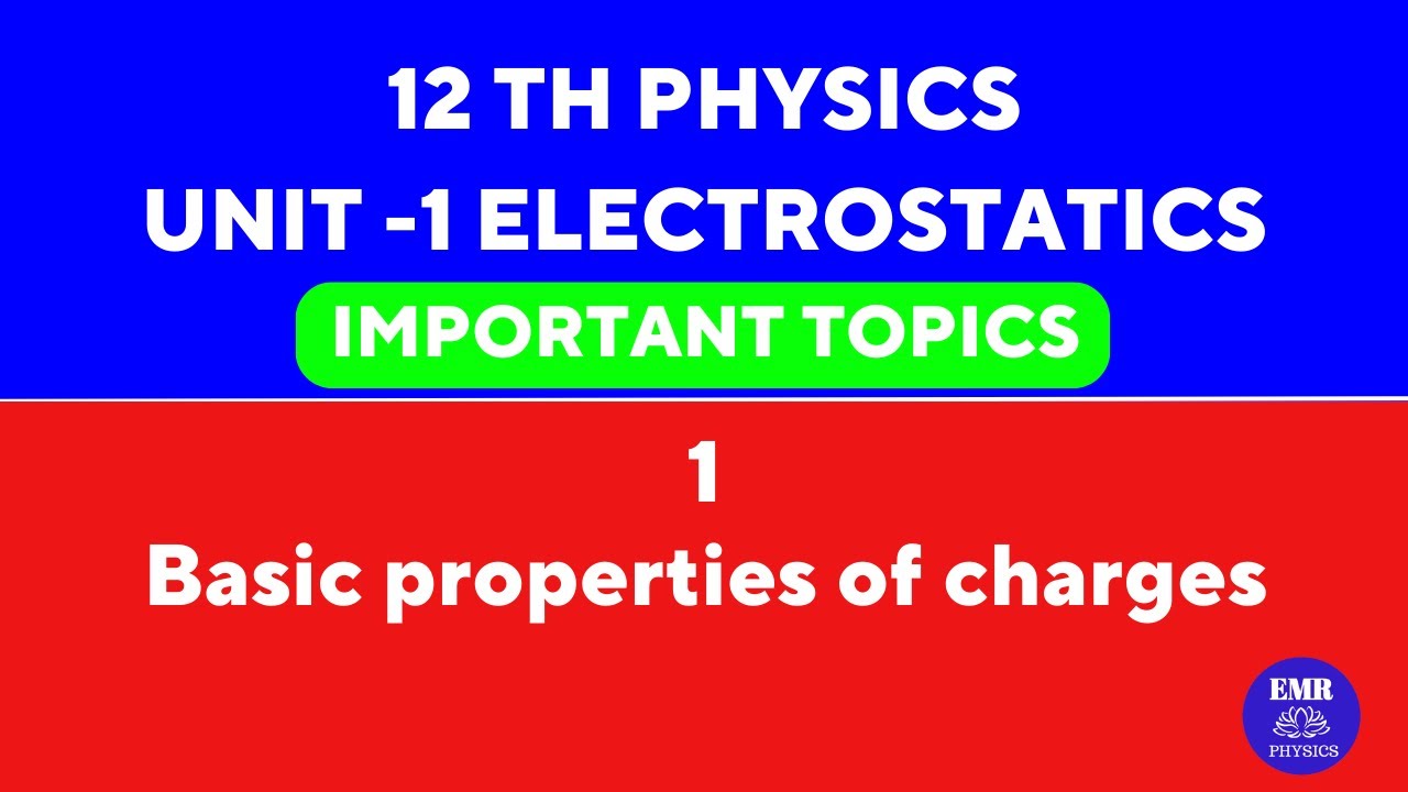 12 TH PHYSICS | Unit 1 Electrostatics | Important question | Basic ...