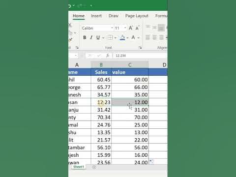 How to make round figures in excel - YouTube