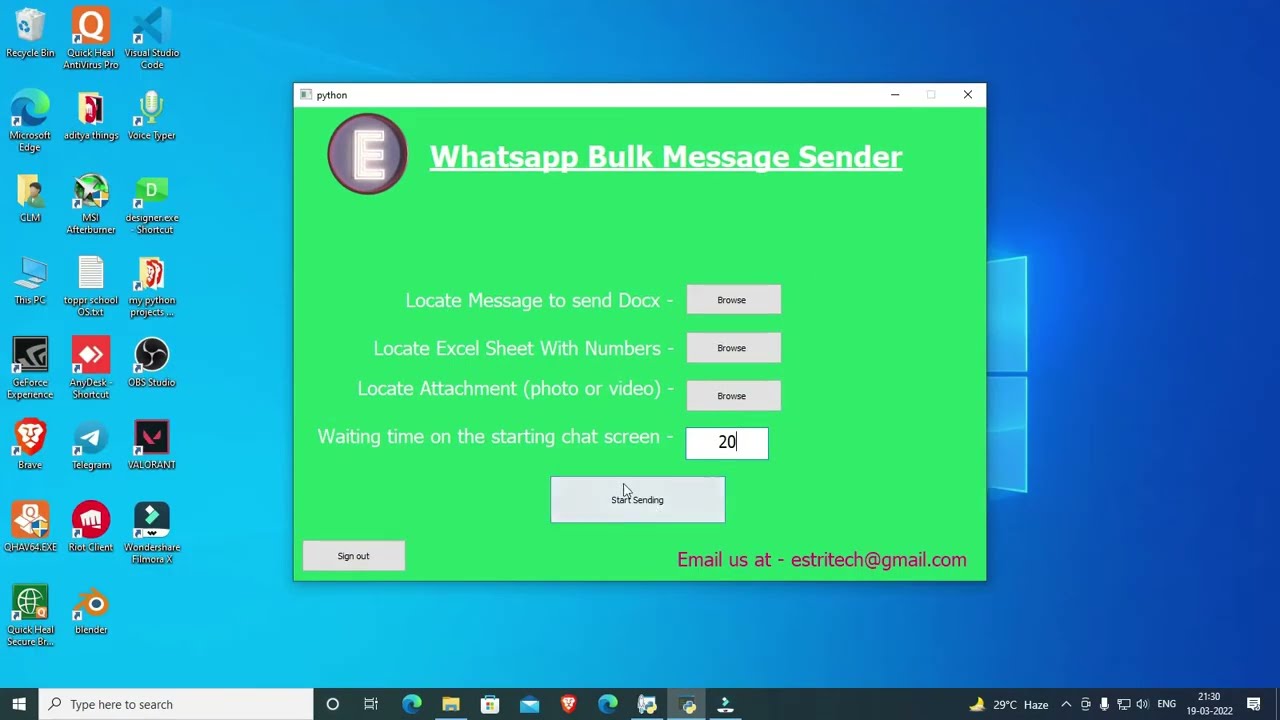 Bulk Whatsapp Message Sender DOWNLOAD FOR FREE Made In Python USING EXCEL With Photos And Bulk Whatsapp Message Sender DOWNLOAD FOR FREE Made In Python USING EXCEL With Photos And