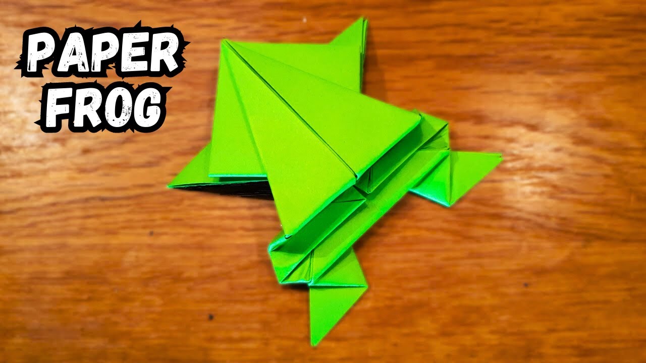 How to make paper jumping frog origami jumping frog | How to make paper ...