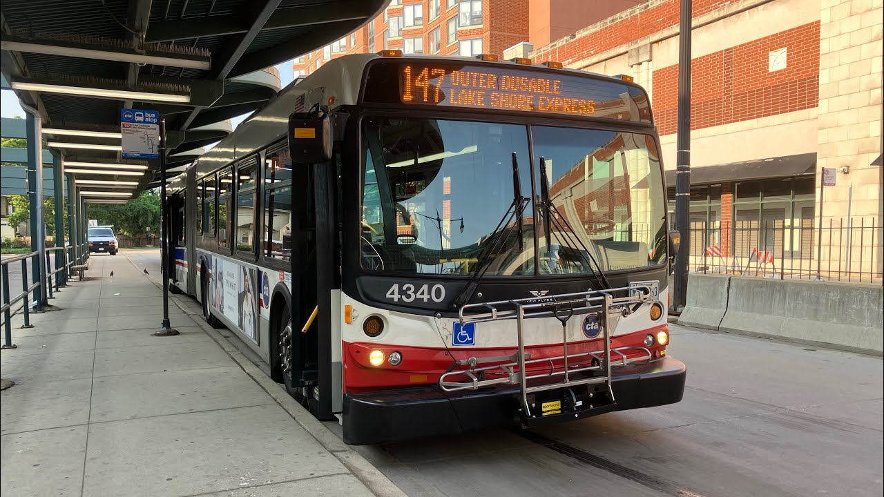 CTA On Board Riding 2013 New Flyer D60LFR Bus 4340 on Route 147 from ...