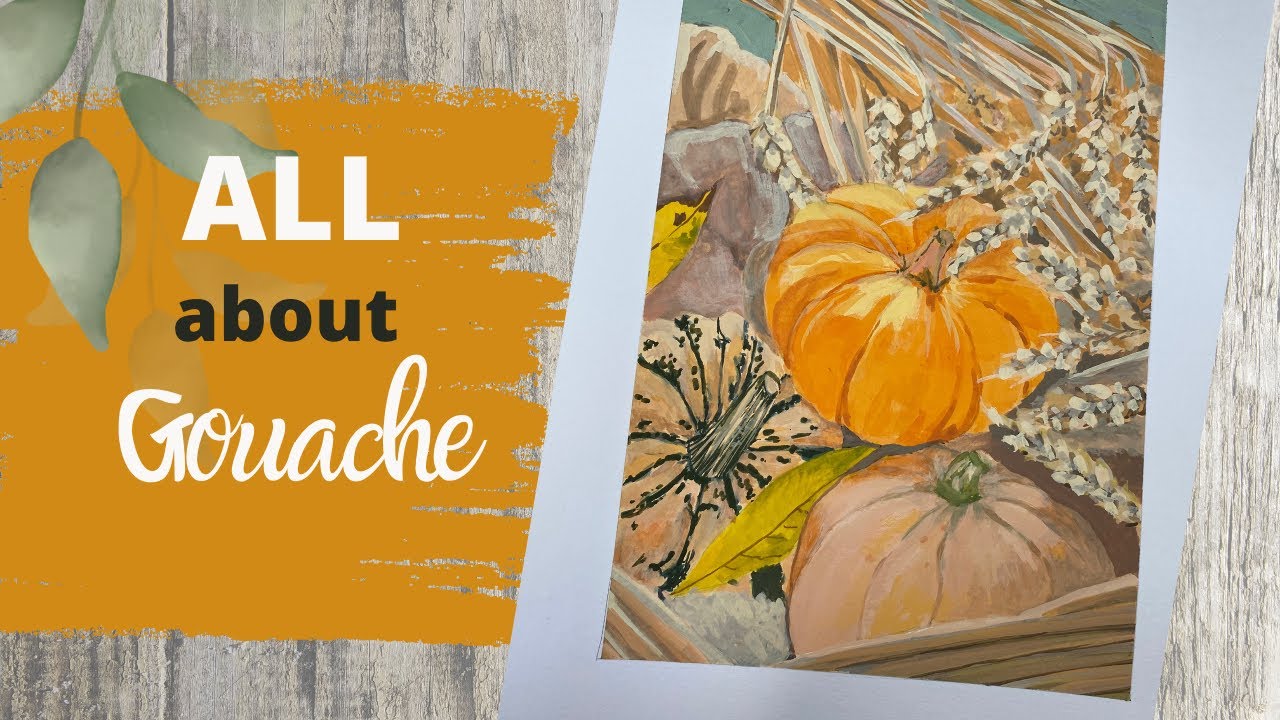 Fall painting in gouache - opaque watercolour - an introduction - YouTube
