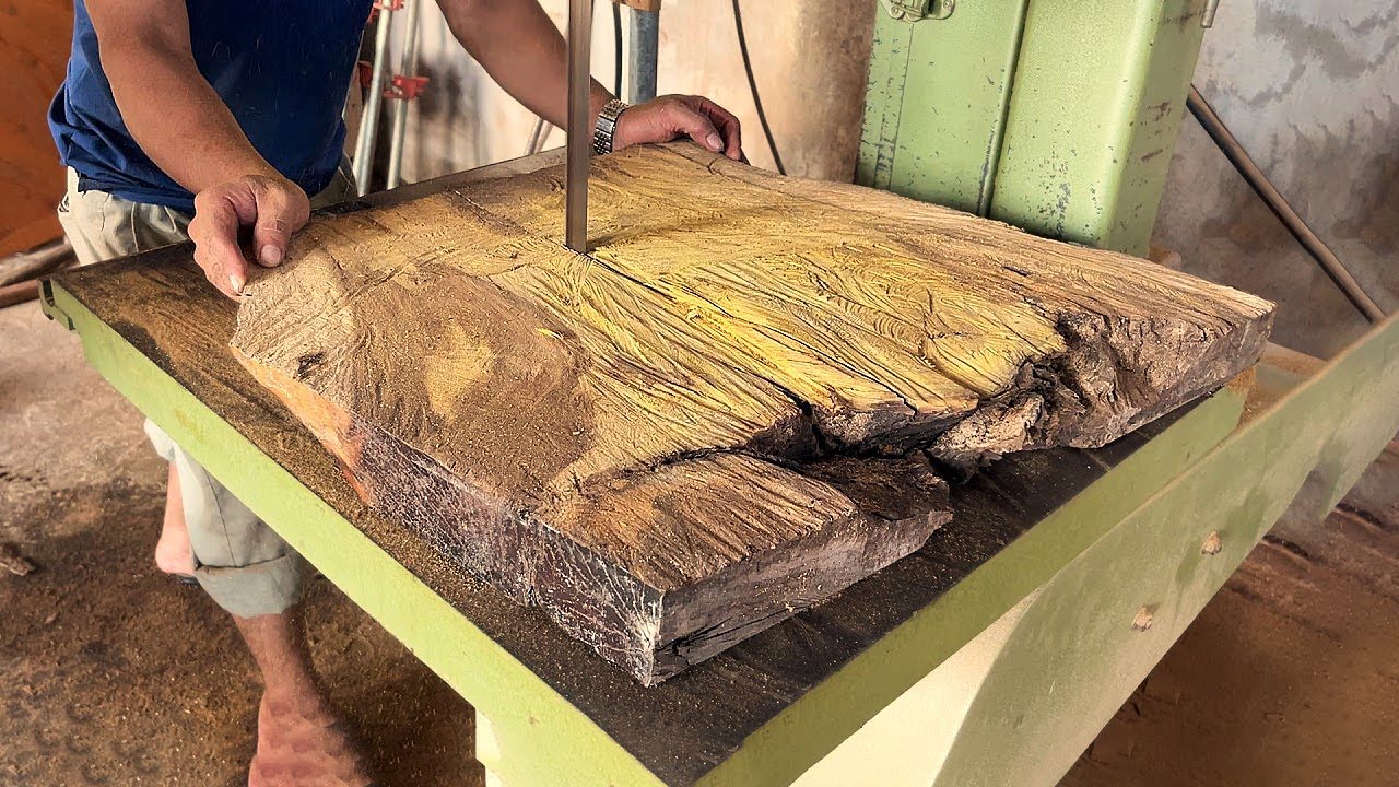 From Ugly To Stunning!! A Tree Stump Transformation // Make Wooden ...