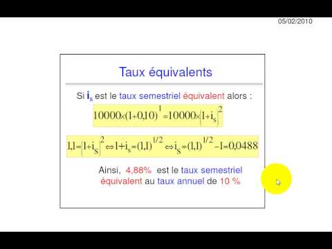 Math Financier 3 :Les Taux Proportionnel, équivalent,Moyenne - YouTube