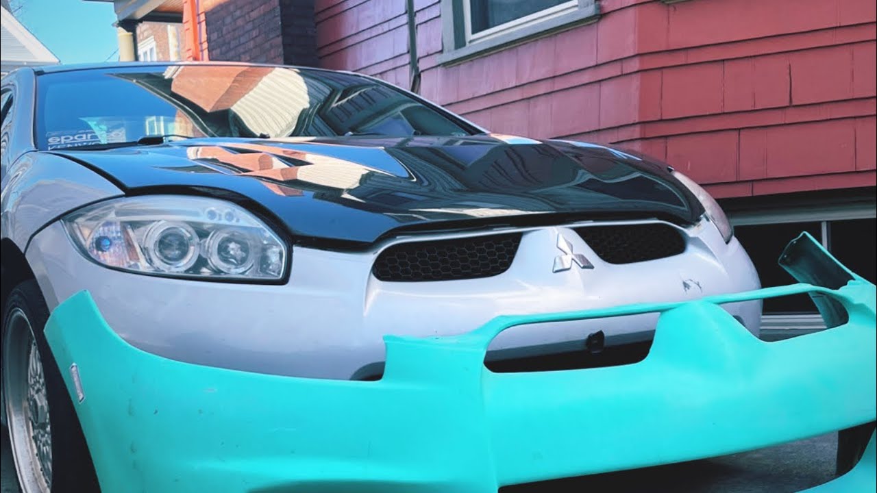 TESTING THE NEW FRONT BUMPER ON THE 4G ECLIPSE - YouTube