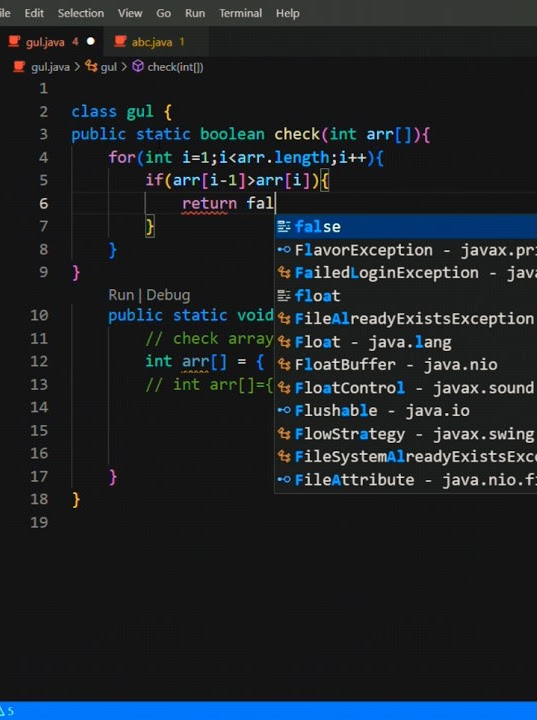 check array is sorted #java #programming #shortvideo #shorts - YouTube