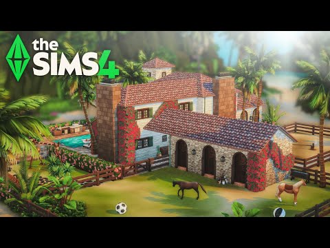 Mediterranean Beach Ranch 🌴 The Sims 4 Speedbuild | No CC - YouTube