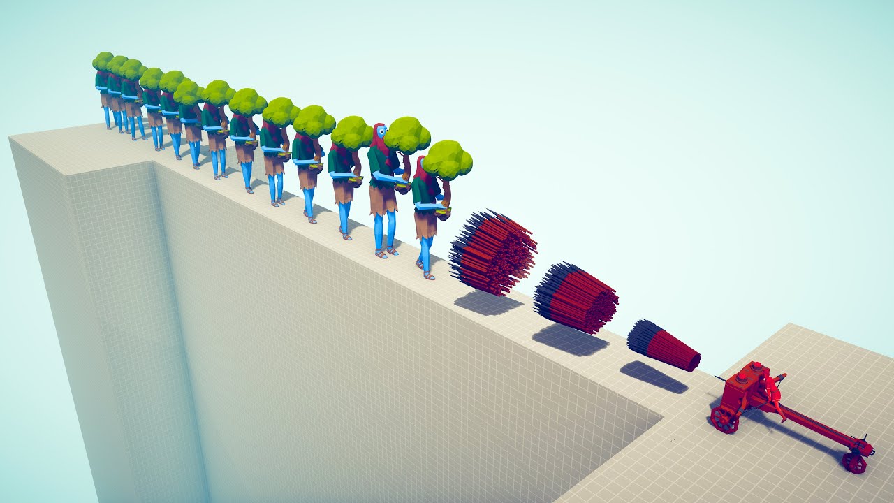 CAN 10x TREE GIANTS CROSS THE BRIDGE - Totally Accurate Battle ...