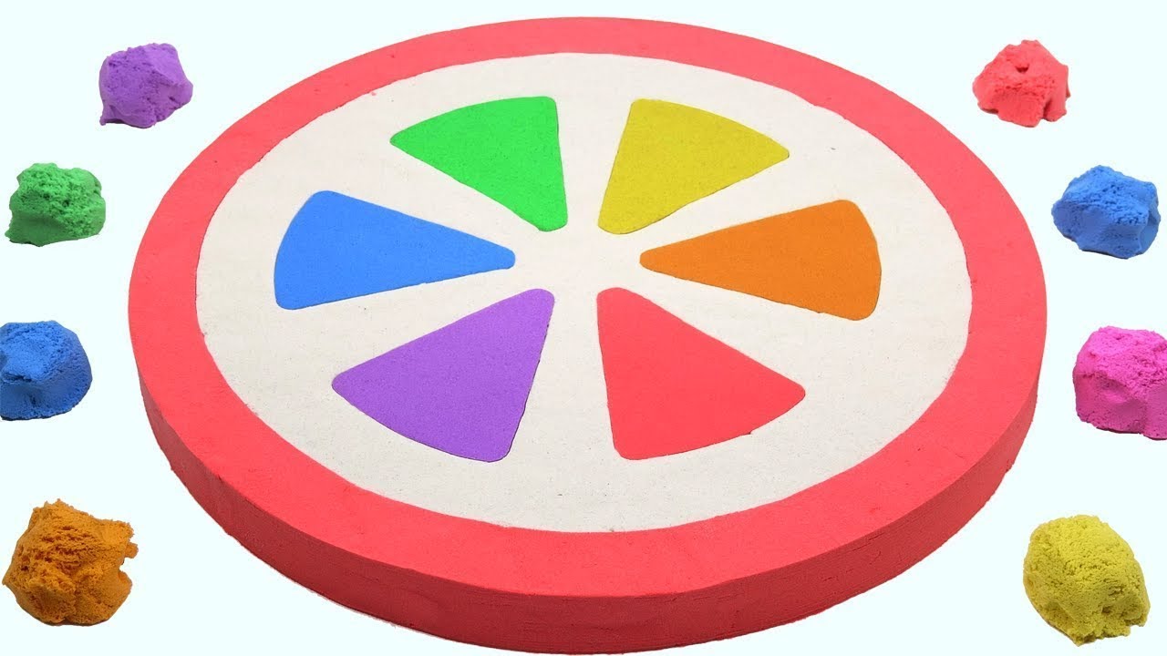 Learn Colors Kinetic Sand Rainbow Propeller Cake Surprise Toys DIY How ...