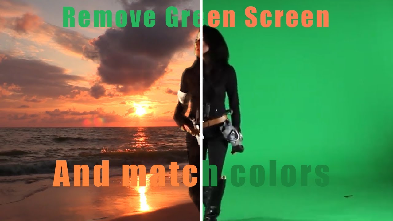 How to remove green screen and match colors with the background in ...