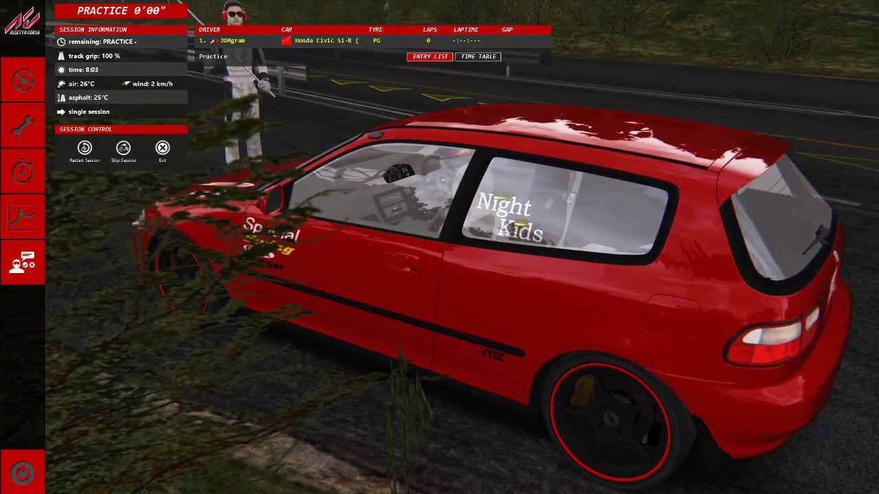 Assetto Corsa INITIALD Shingos civic eg6 on mt. Akina pt.1 - YouTube