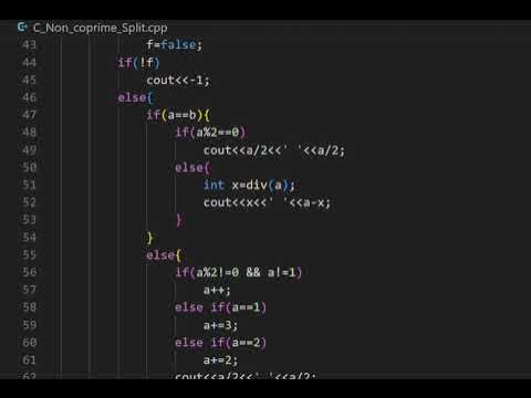 C. Non-coprime Split solution Codeforces round 895 (Solution in Comments) #codeforces #subscribe ...
