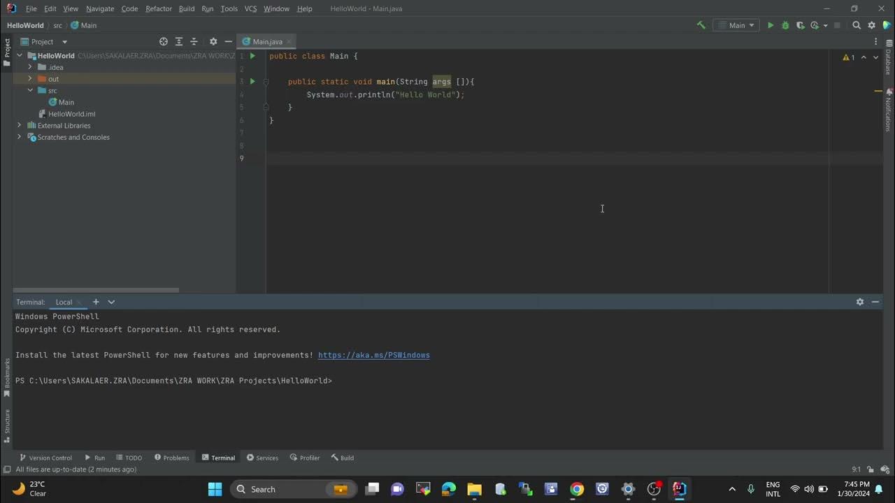 Print Hello World Java Youtube