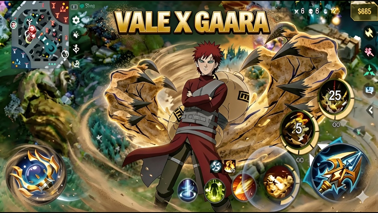 VALE X GAARA COLLAB! Skin Baru Gaara di Mobile Legends! Gameplay Mythic ...