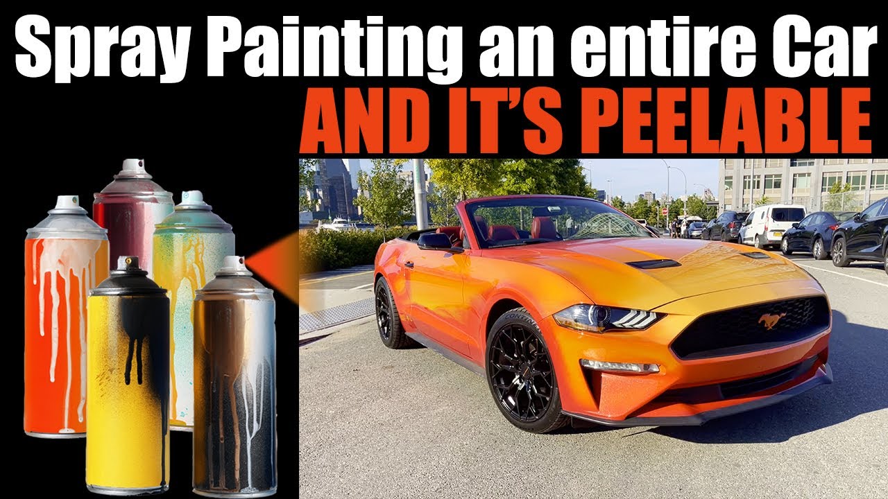 Spray painted an entire mustang and it's peelable - YouTube