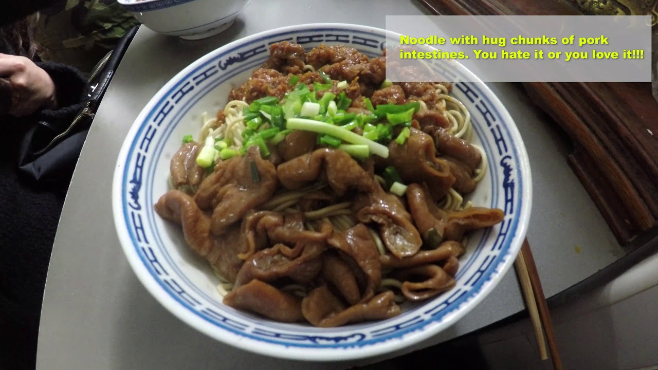 Shanghainese styled noodle, Da Chang Mian 大肠面 - YouTube