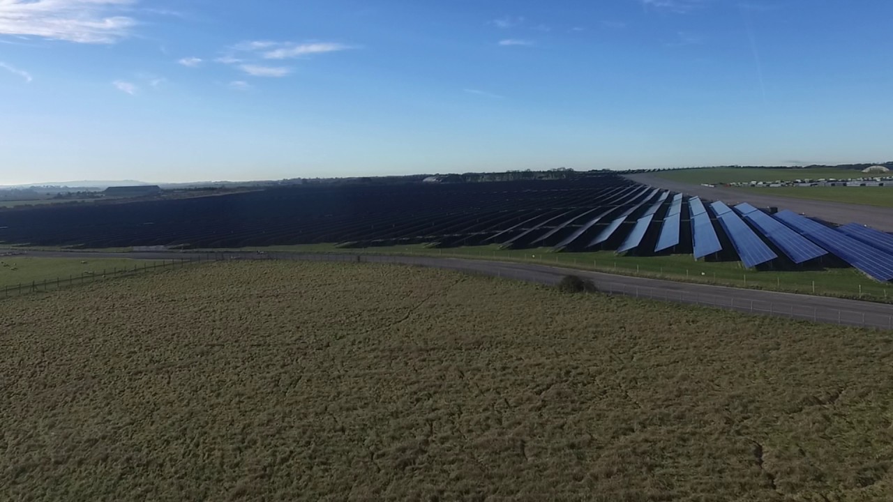 A Huge Solar Farm on an Abandoned World War 2 Airfield (Drone Footage ...